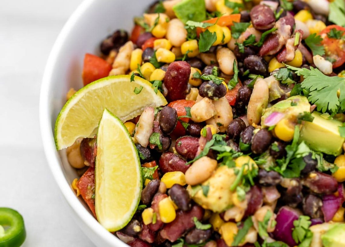 Ensalada de frijoles para fiestas, babacoas y reuniones familiares