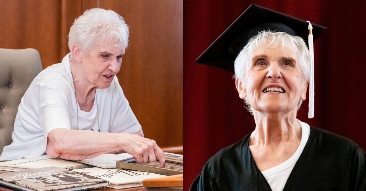 Gran ejemplo: abuela se graduó de la universidad a sus 90 años